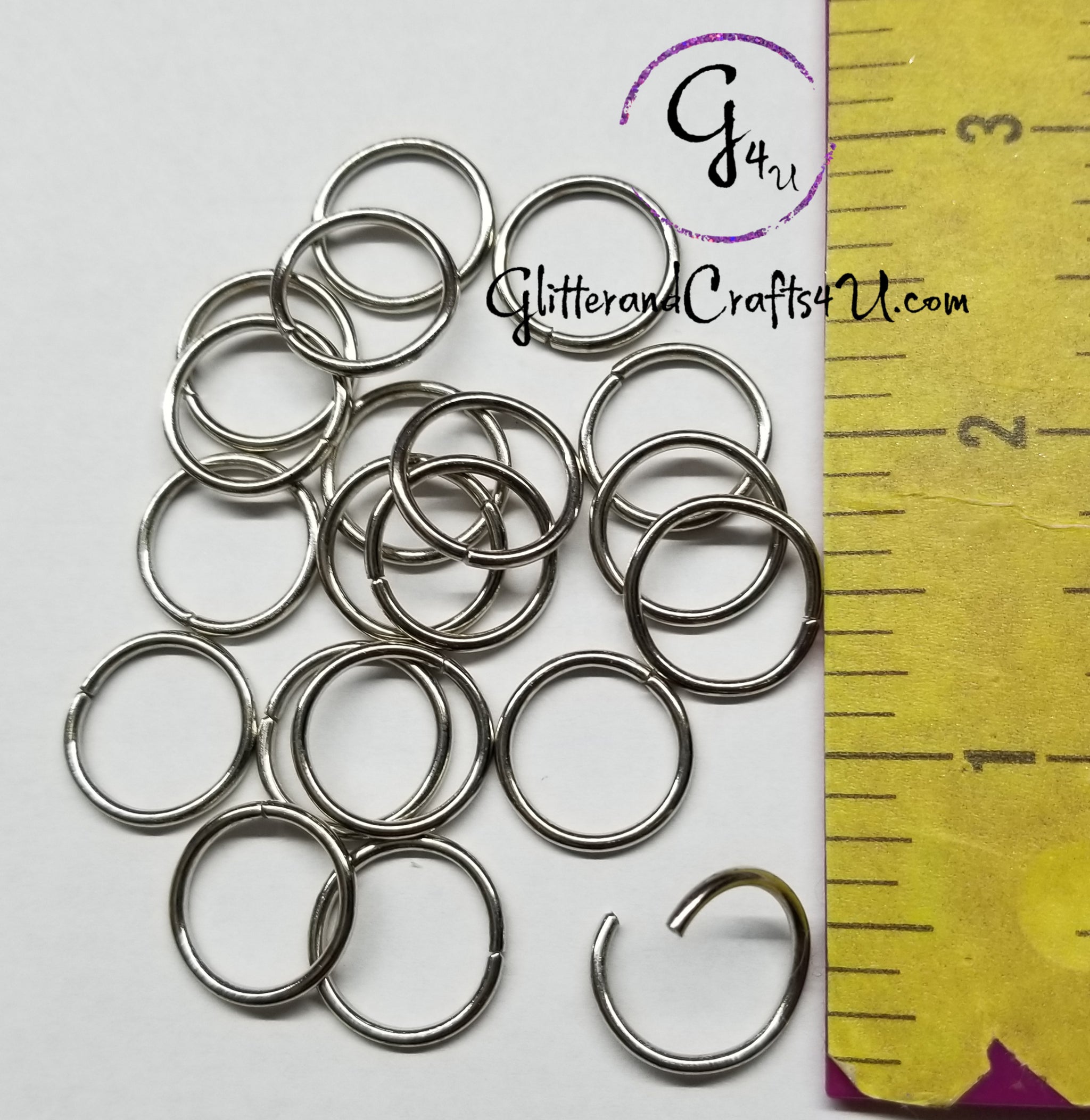 Extra Large Jump Rings for Keychain Bracelets Gold or Silver Glitter and Crafts 4U