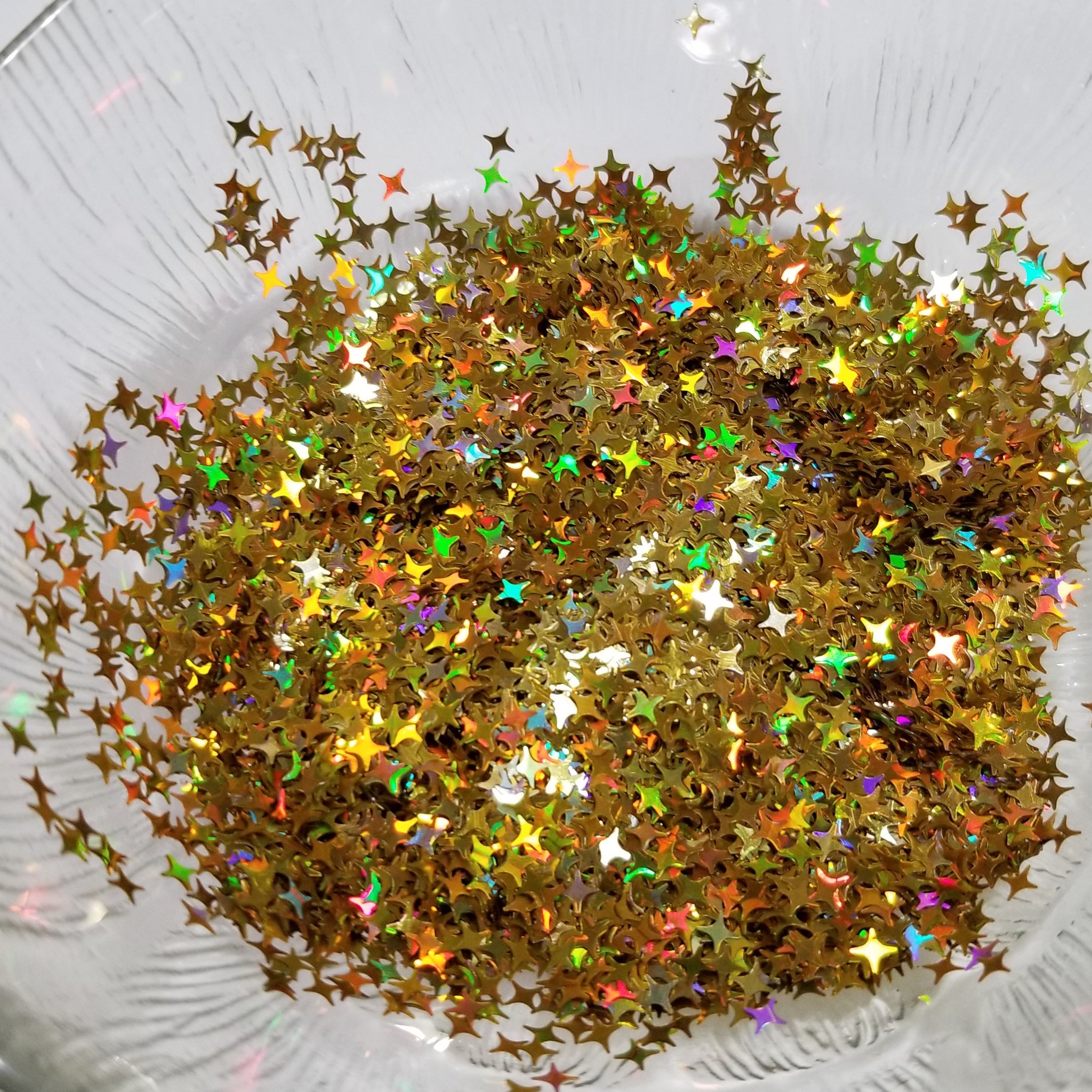 4 Point Star Glitter - Holo Gold – Glitter and Crafts 4U